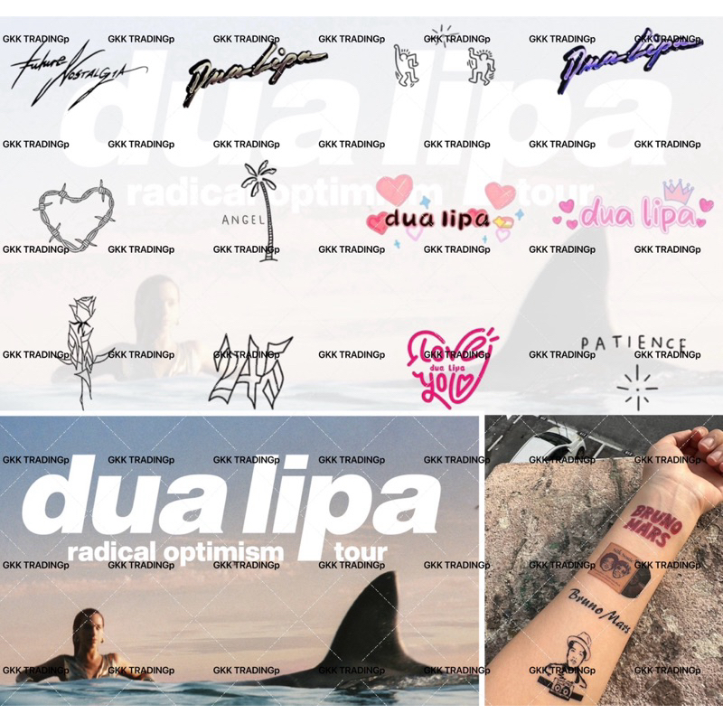 Dua Lipa World Tour Malaysia Concert tattoo sticker/ BUY 3 FREE 1 ...