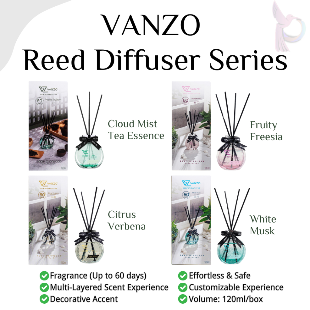 🔥VANZO Home Room Toilet Perfume Reed Diffuser House Office Perfume ...