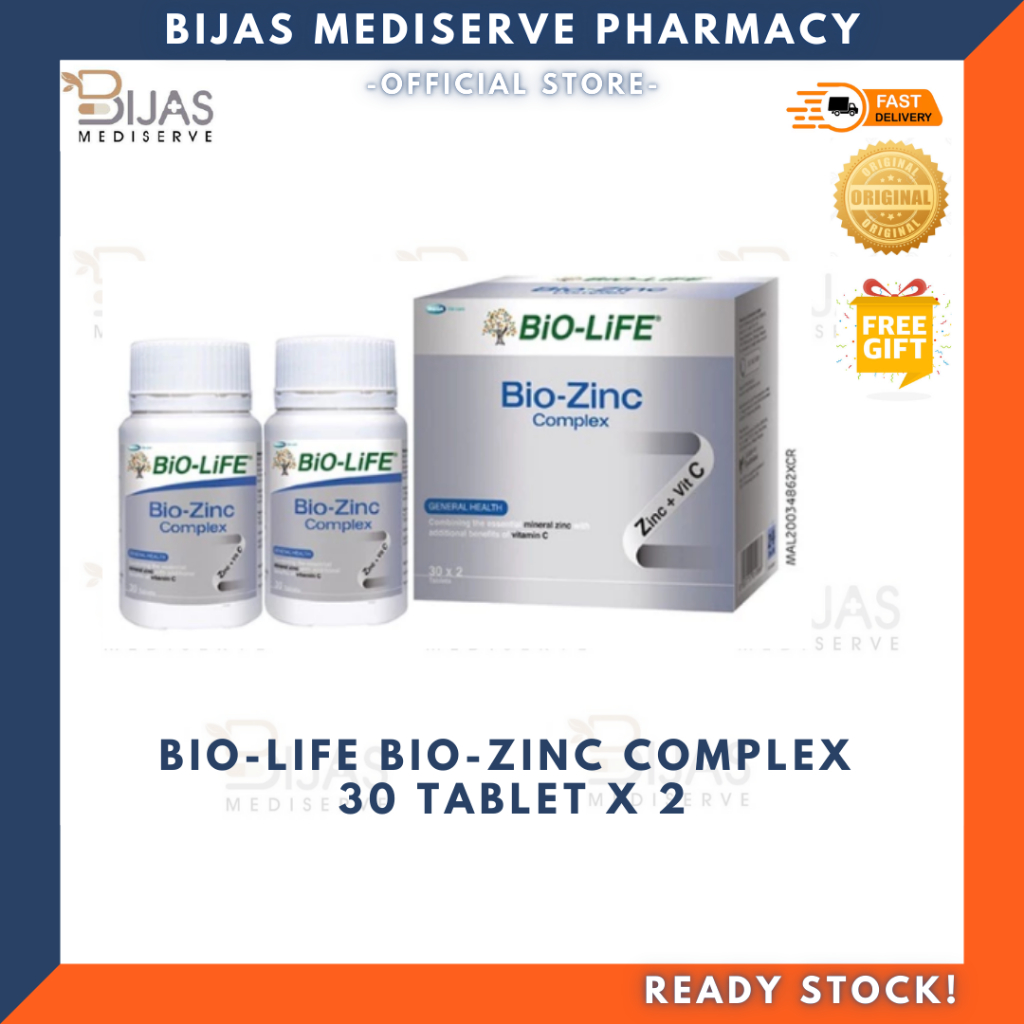 BIO-LIFE BIO-ZINC COMPLEX - 2 X 30 TABLET (EXP: 01/2025) | Shopee Malaysia