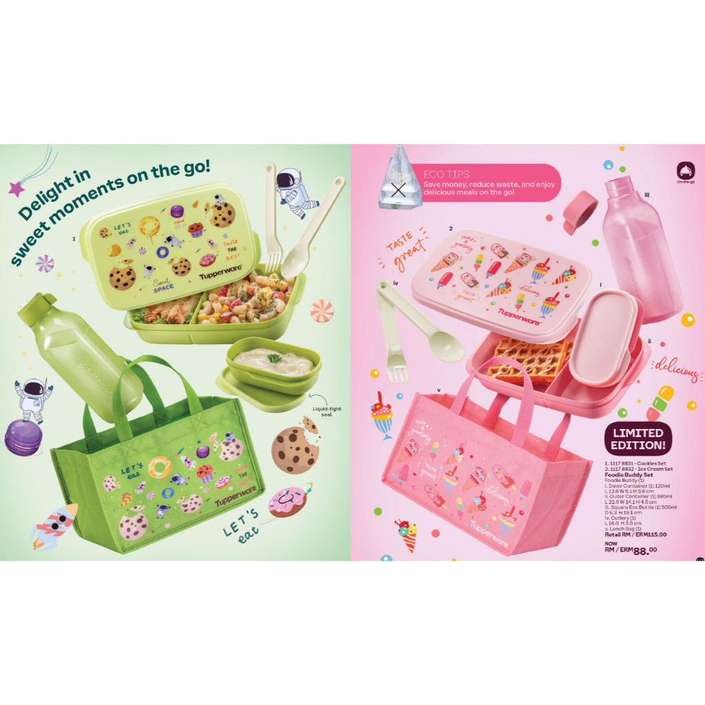 Tupperware Foodie Buddies Cookies Set / Foodie Buddy Ice Cream Set ...