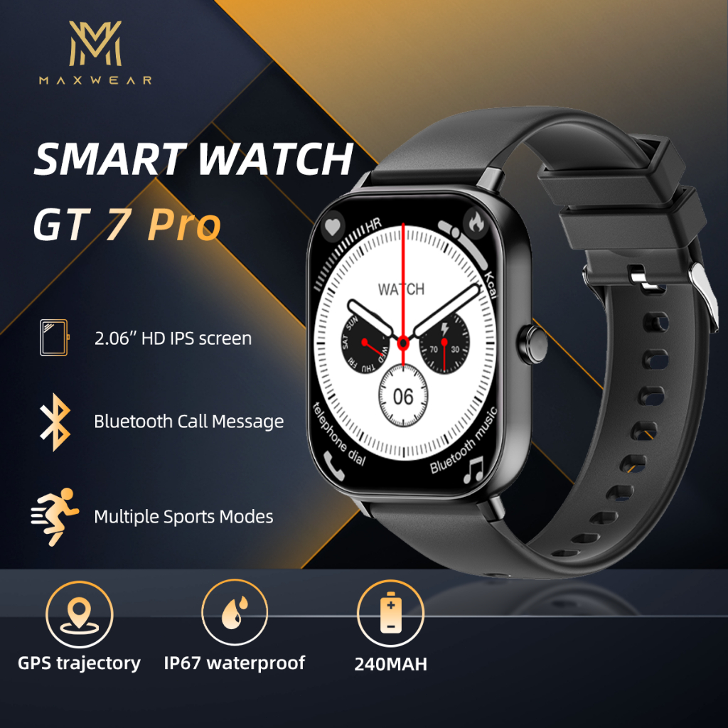 Maxwear GT7 pro smart watch fitness Watch GPS Sports pedometer health ...