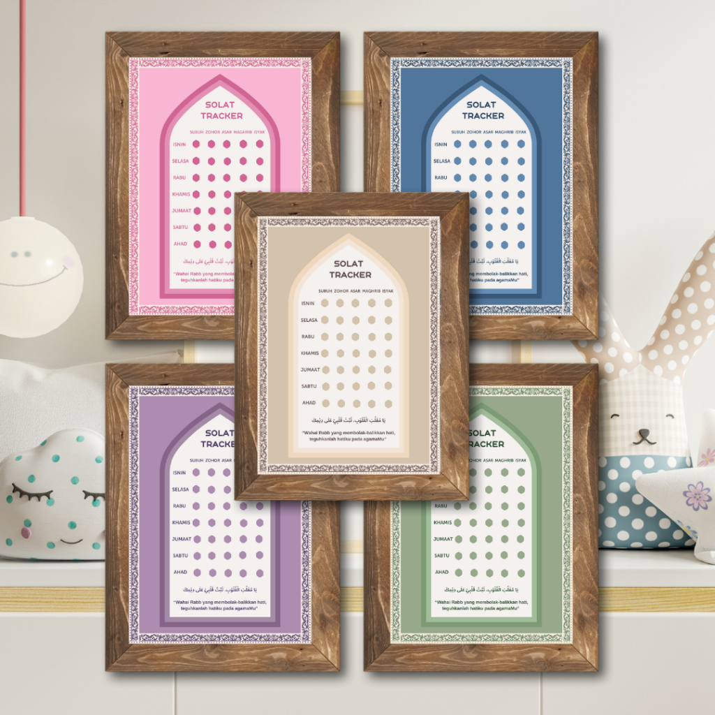 MALAY Solah Tracker Solat Tracker Kanak-kanak, Salah Tracker Kids ...