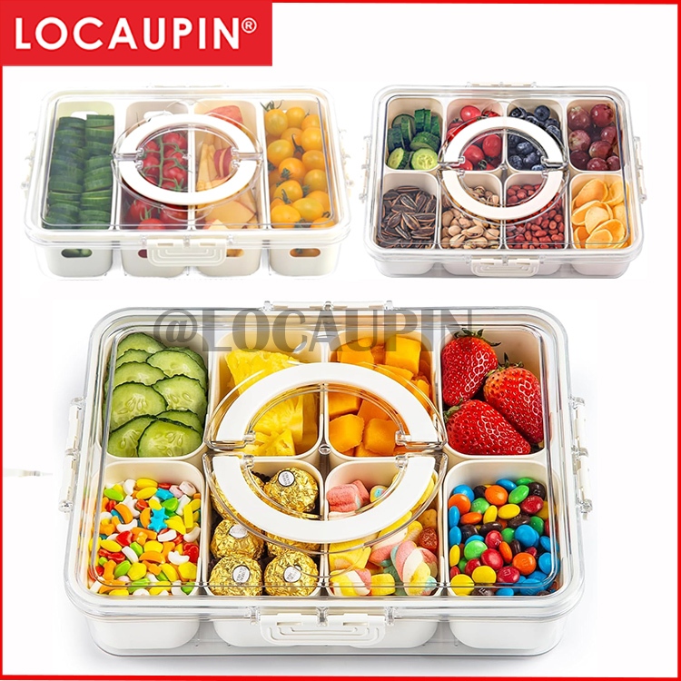 Locaupin Food Storage Containers Stackable Refrigerator Organizer Bins ...