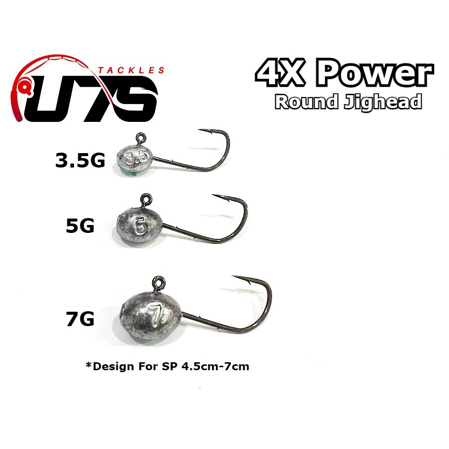 UTS Jighead 4X Kuat+Power 3.5G/5G/7G SoftPlastic Jighead (PER PCS) | Shopee Malaysia