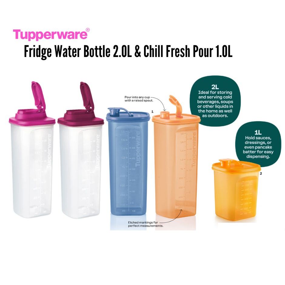 Tupperware Fridge Water Bottle 2L Botol Air Besar | Shopee Malaysia