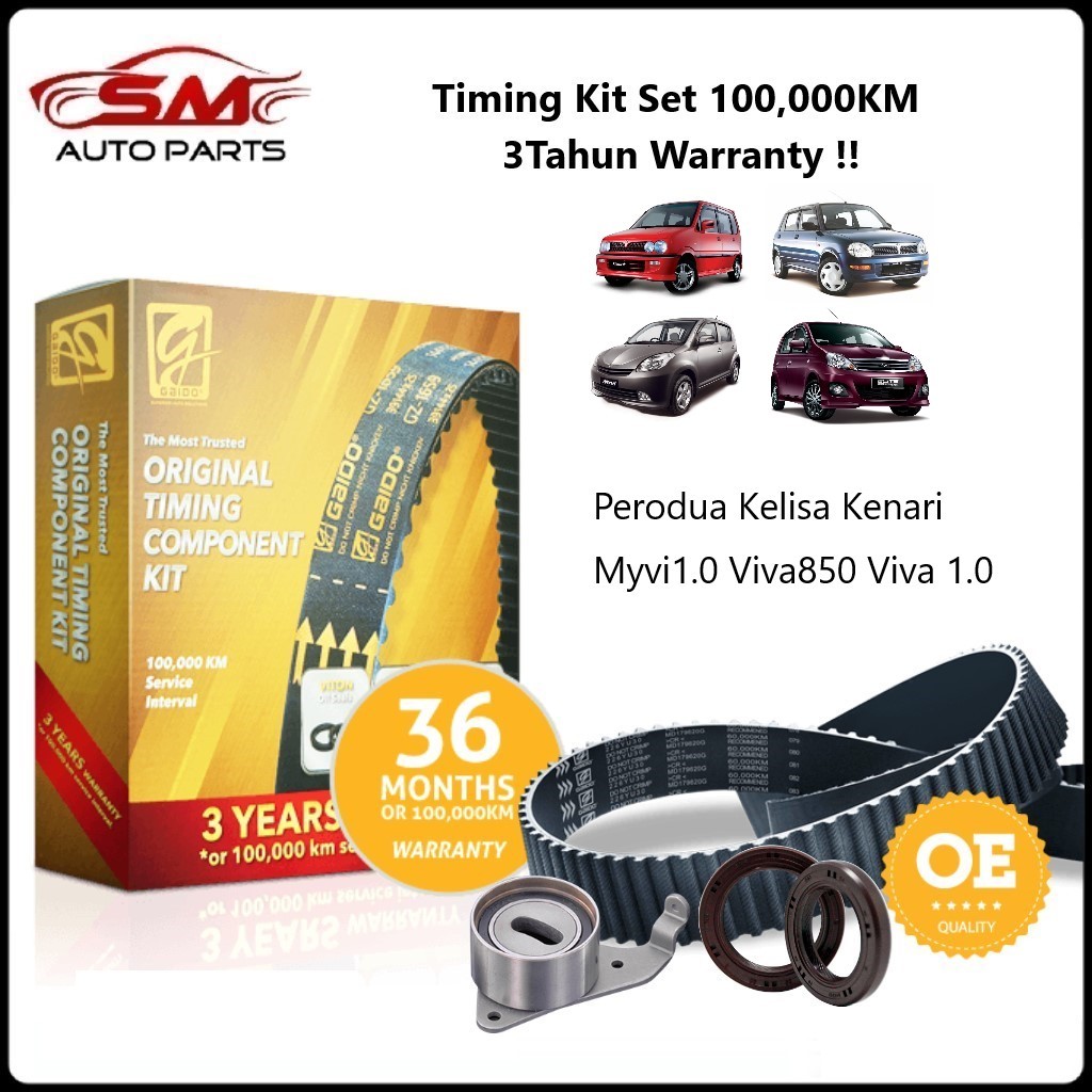 Gaido Original Timing Belt Perodua Kelisa Kenari Viva 1.0 850 Myvi 1.0 ...