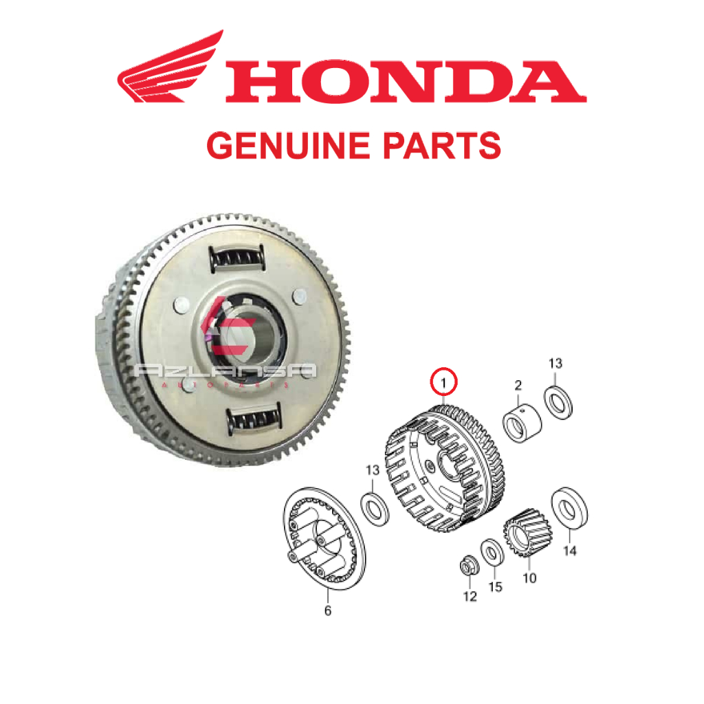 Outer Comp Clutch 75T ( 22100-K56-N11 ) RS150R V1 V2 V3 & RS-X 💯 Honda ...