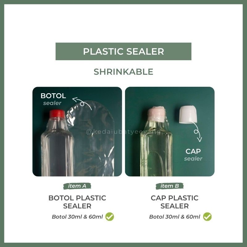 Ready-Stock Plastic Sealer Heat Shrink Glass Bottles/PVC Seal botol【现货 ...