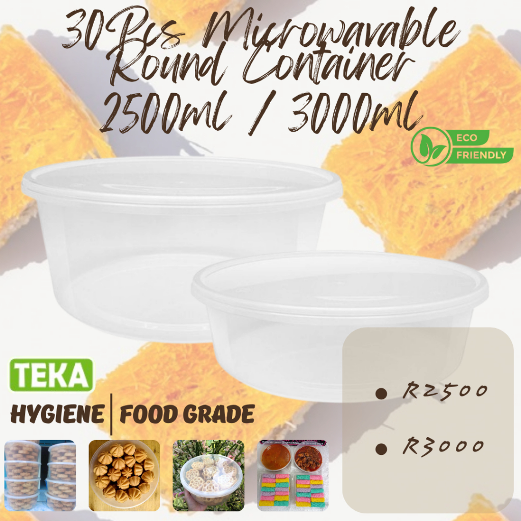 R2500 / R3000 30 In 1 2500ml / 3000ml Microwavable Round Container ...