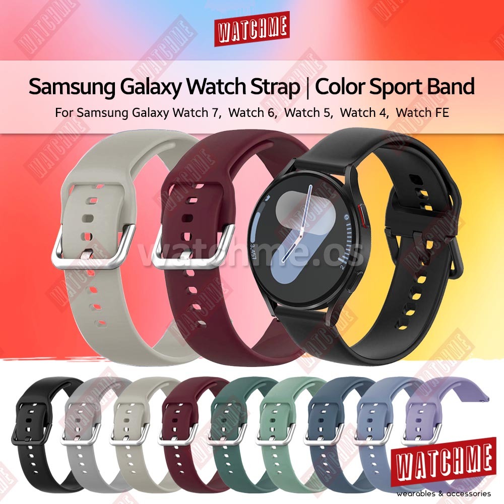 Samsung Galaxy Watch 7 6 5 4 / FE Strap, Color Sport Band Style 20mm ...