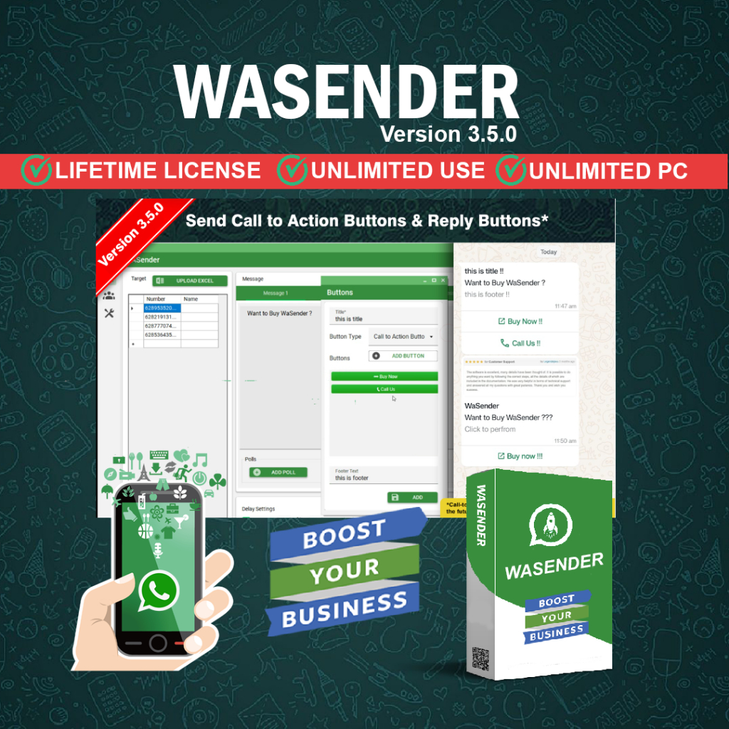 WASENDER V3.6.0 | LIFETIME USER | BULK SENDER | GROUP SENDER | BUSINESS ...