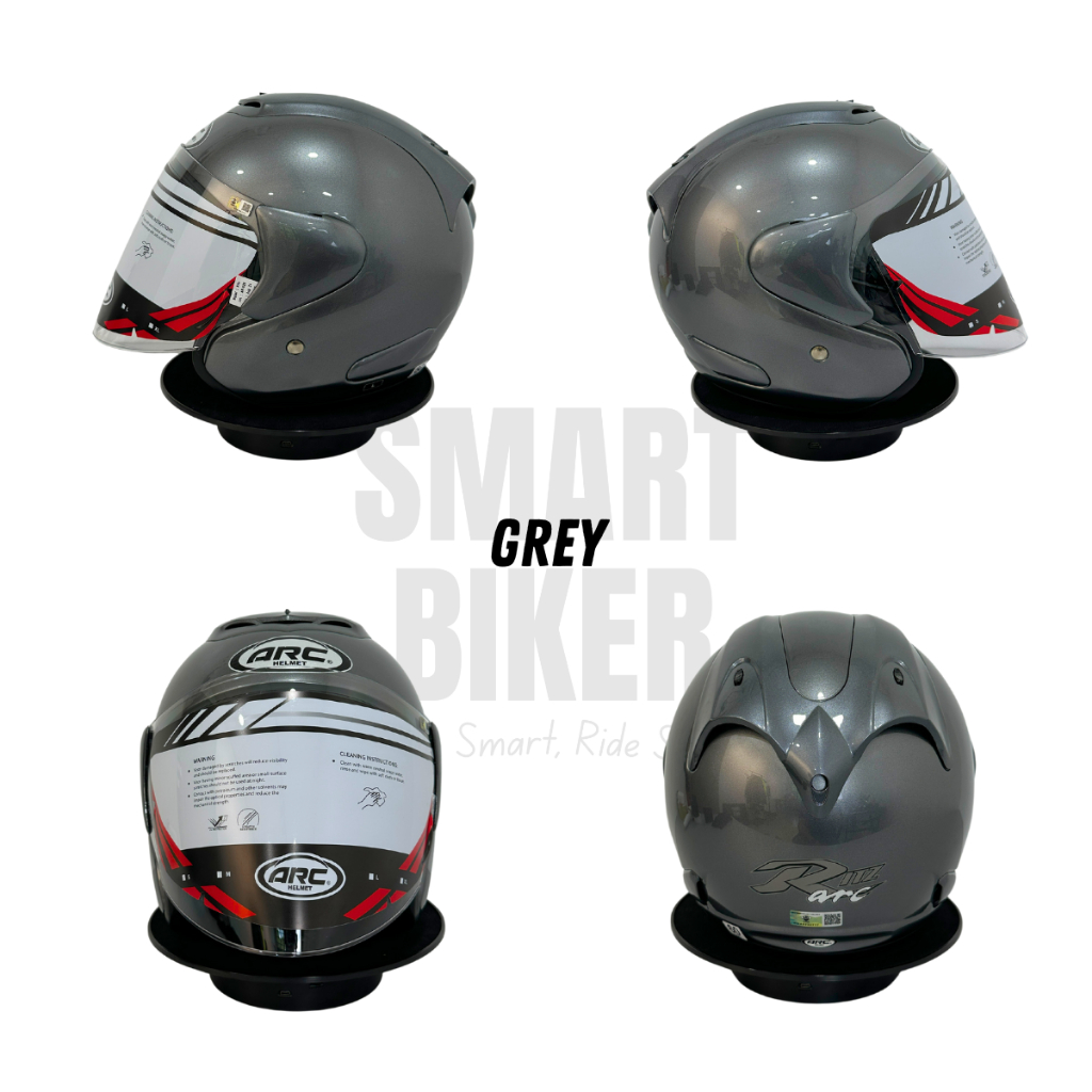ARC Ritz Helmet Plain 100% Original Motorcycle SIRIM Approved JPJ Lulus ...