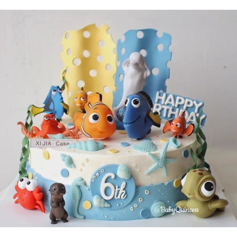 🇲🇾 Ready STOCK - Fishes Underwater Ocean KIds Cake Topper Decorations ...
