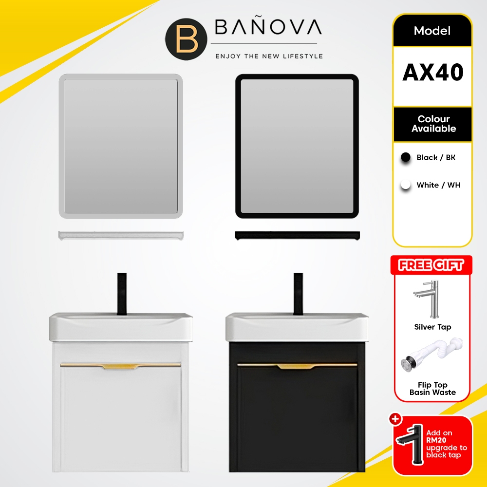 BANOVA Composite Panel AXEL Series Bathroom Cabinet Basin Set with ...