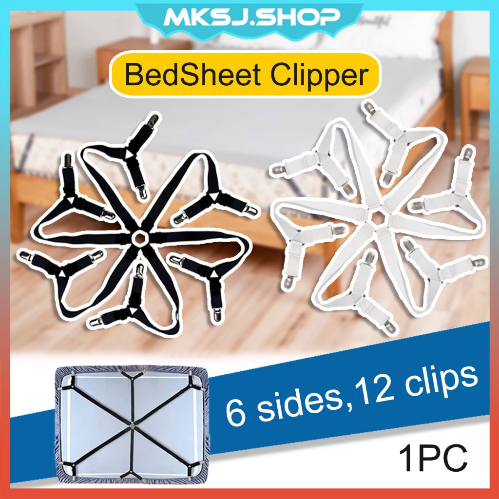 BedSheet Clipper Bed Sheet Clip Elastic Mattress Gripper Holder Bedside ...