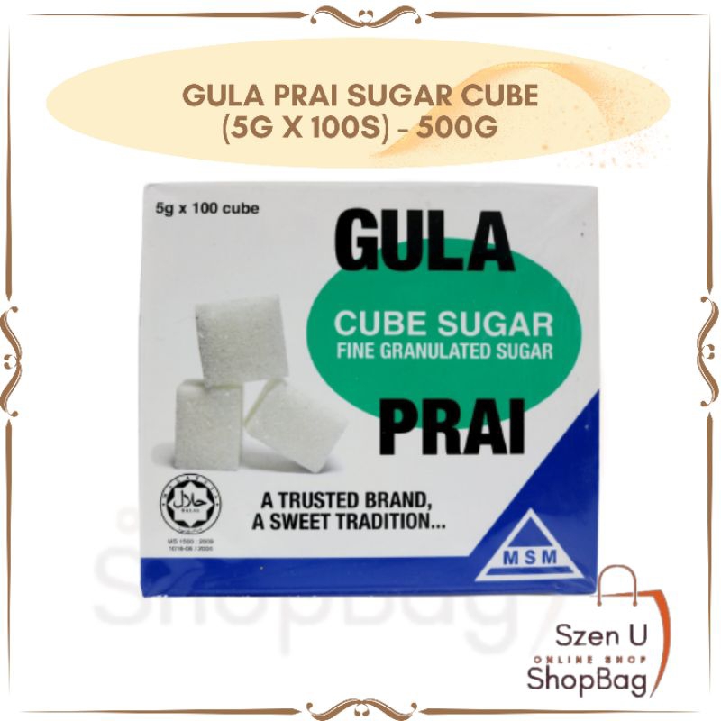 Gula Kiub Gula Prai (5g x 100 kiub) – 500g | Gula Prai Sugar Cube (5g x ...