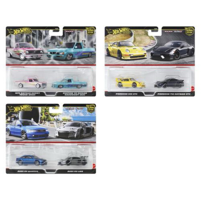 Hot Wheels Car Culture 2-Packs Set Twin Pack Dash P(Nissan Trucks ...