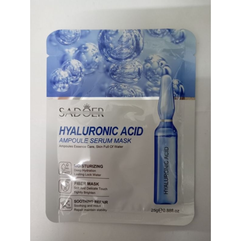 25g hyaluronic acid ampoule serum mask ampoules essence care skin full of water | Shopee Malaysia