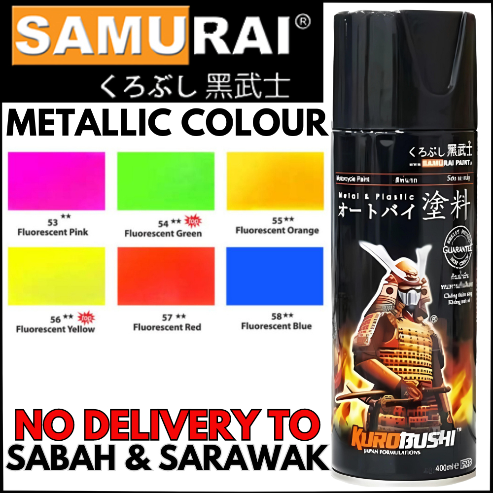 ''SAMURAI'' SPRAY PAINT (FLUORESCENT COLOUR) | Shopee Malaysia