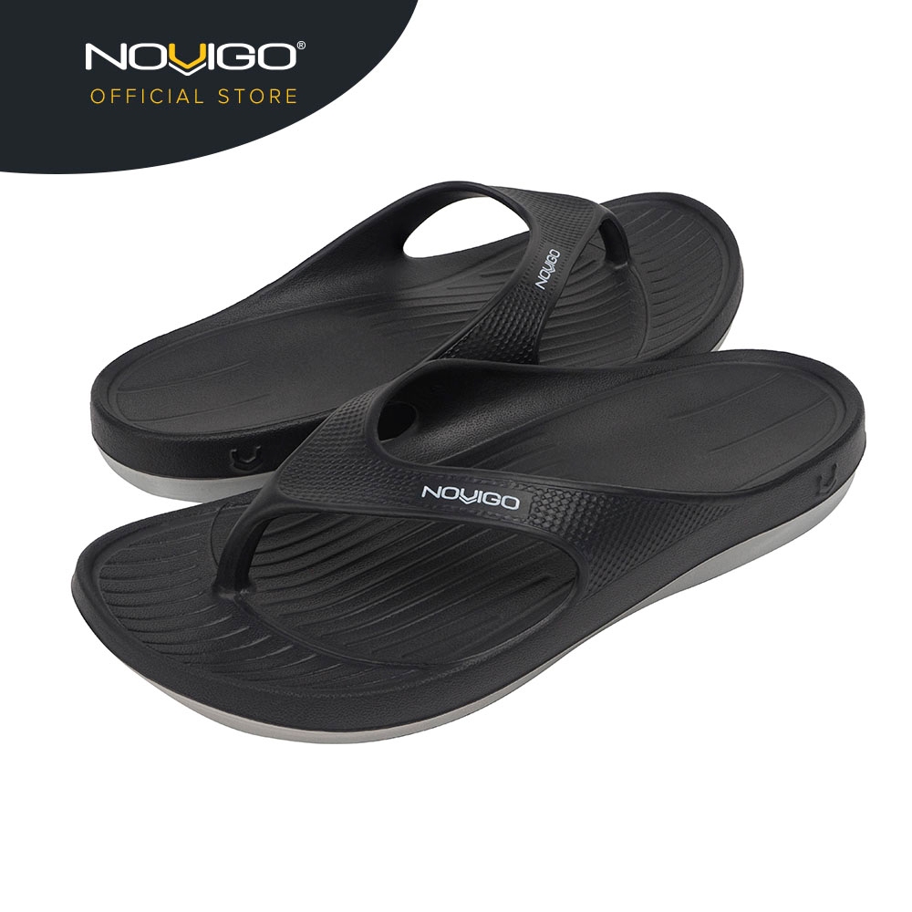 Novigo® Ibiza Dual Density Unisex Eva Sandal (Jet Black/Dolphin Grey ...