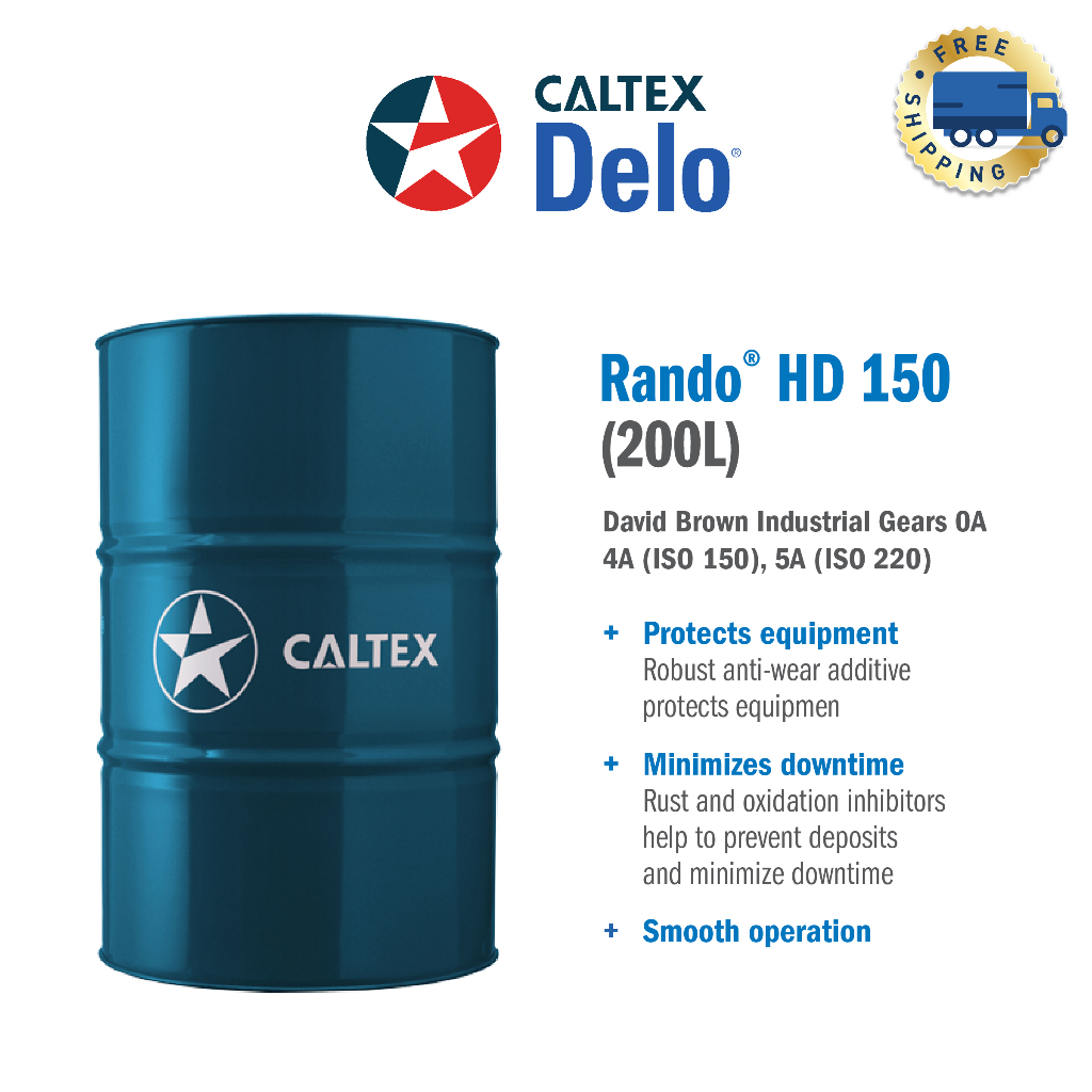 Caltex Rando HD 150 Premium Anti-Wear Hydraulic Oil (200L) | Shopee ...