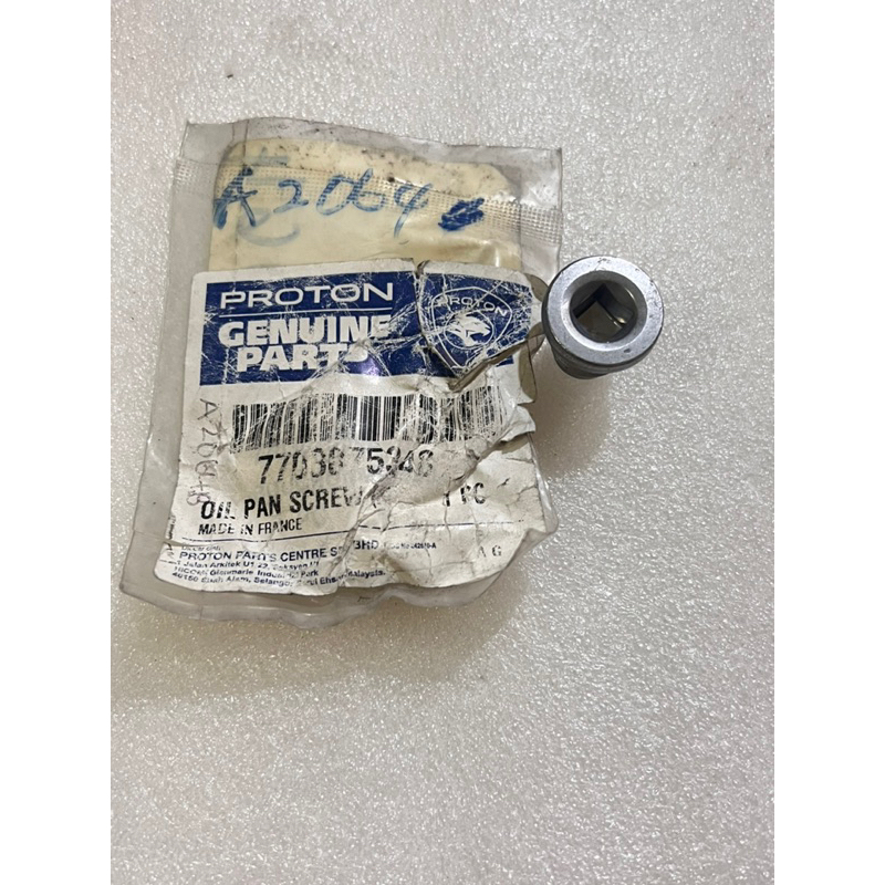 Original Proton Savvy Oil Pan Drain Plug-7703075348 | Shopee Malaysia