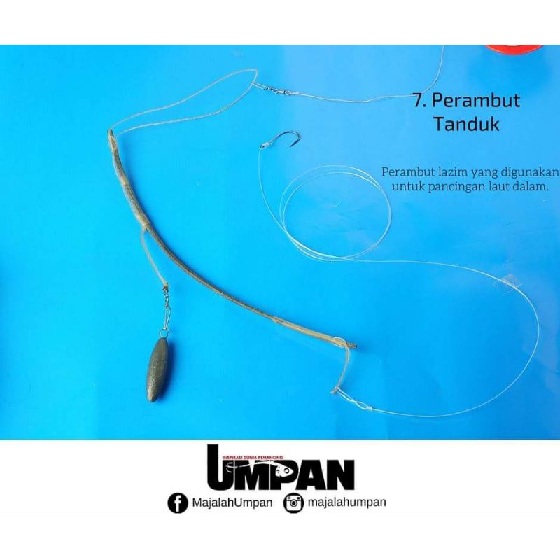 Perambut 'TANDUK' LAUT/PANTAI sedepa dgn pelampong +wire+matakail (tak ...