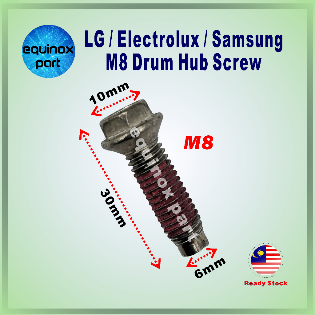 LG / Electrolux / Samsung Washing Machine M8 Drum Hub Screw nut ...
