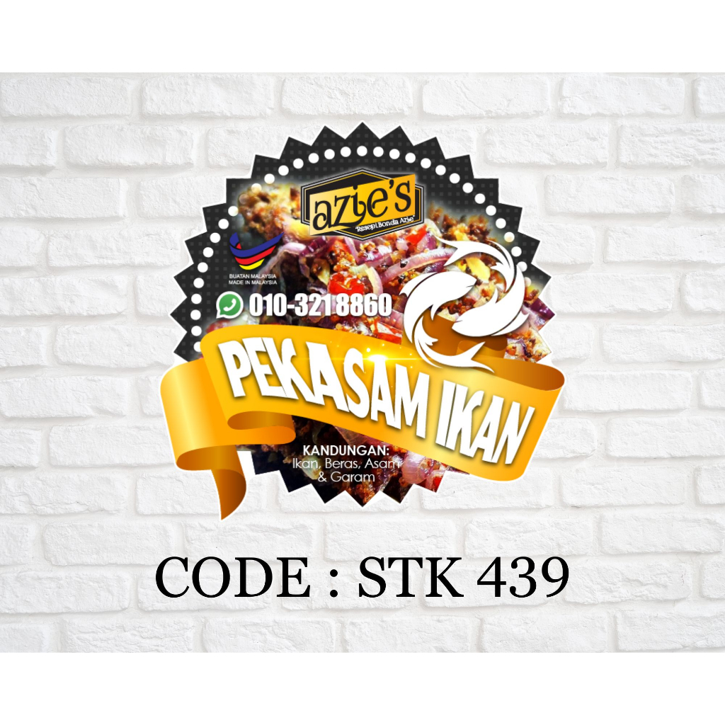 STICKER PRODUK IKAN KERING | IKAN MASIN | IKAN PEKASAM | Shopee Malaysia