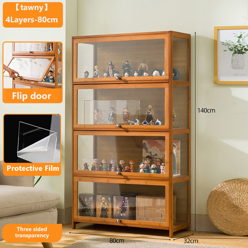 🔥Display Cabinet🔥Transparent Glass Acrylic Showcase Home Storage ...