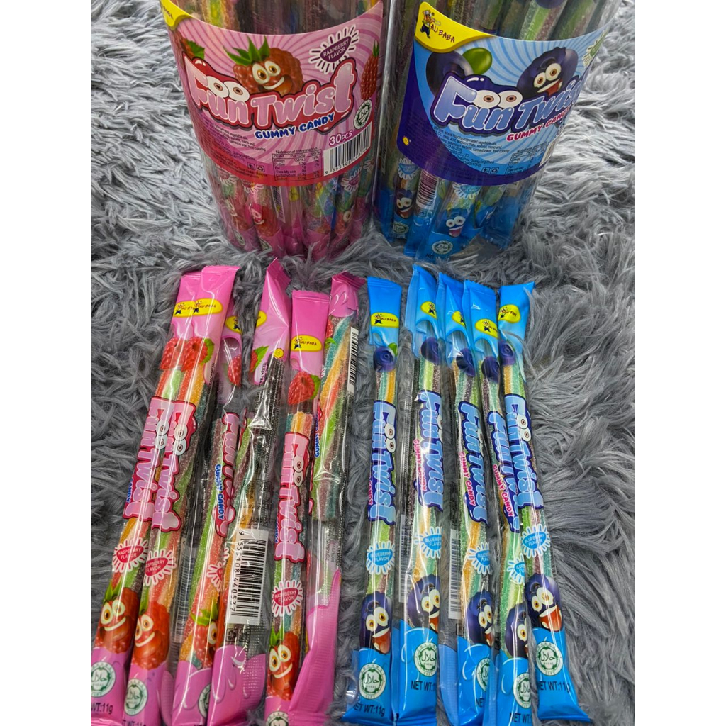 (HALAL) Fun Twist Gummy Candy (Raspberry & Blueberry) | Shopee Malaysia