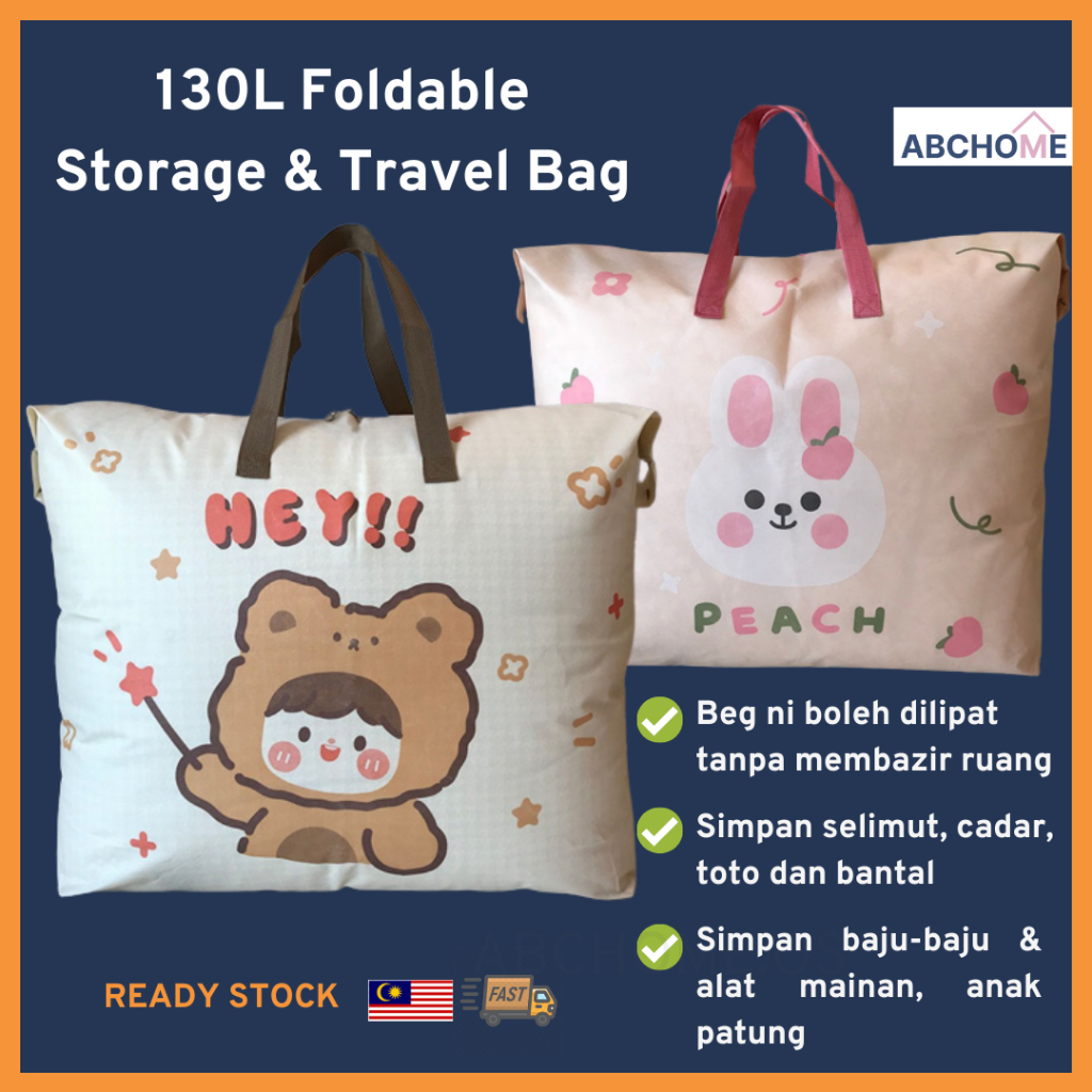 130L Beg Travel Beg Baju Travel Bag Balik Kampung Waterproof Beg ...