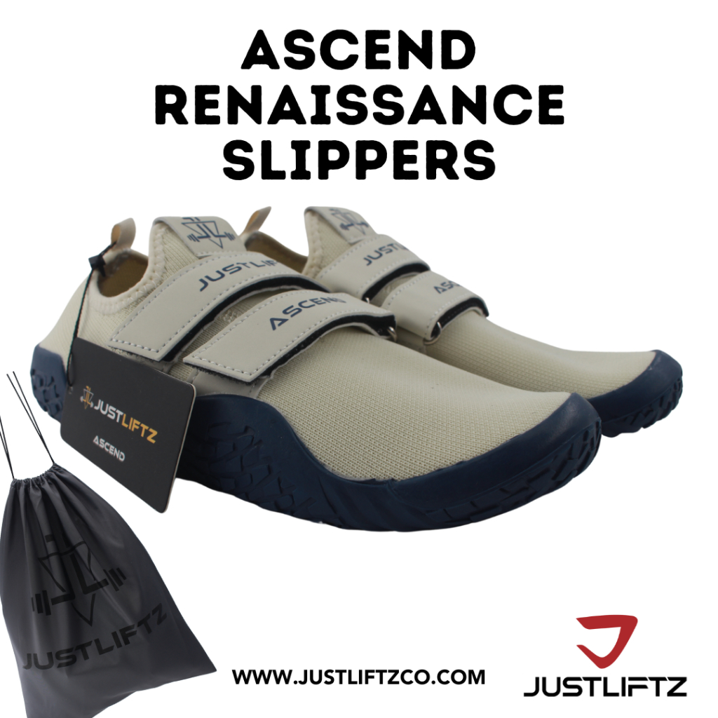 JustLiftz Ascend Renaissance Deadlift Slippers squat shoes | lever belt ...