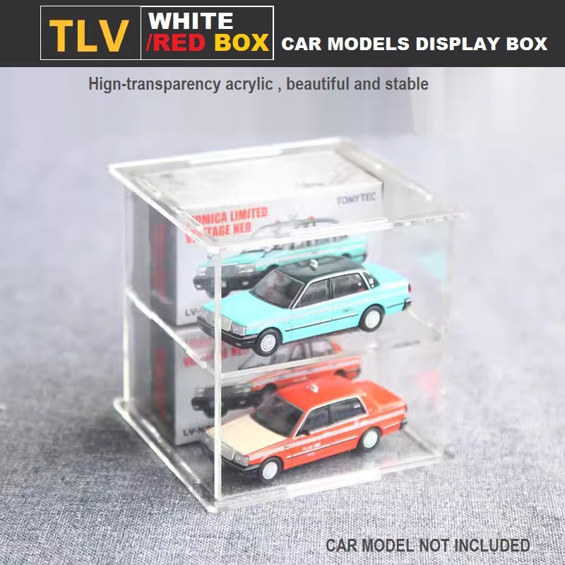 STE8 TOMICA Acrylic Display Box for 1 Slots/2 Slots 1:64 Scale Die-cast ...