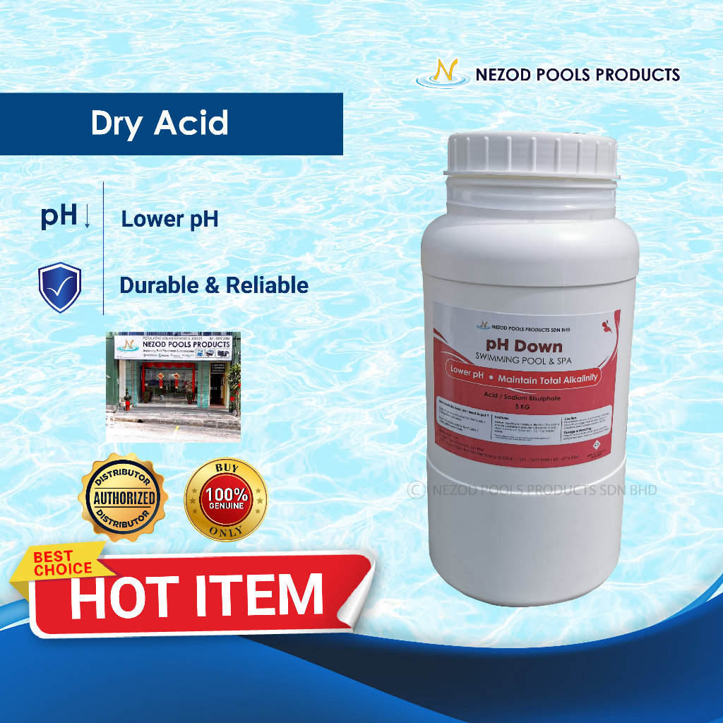 GRILLO DRY ACID POOL PH REDUCER / PH DOWN – 5 KG - NEZOD POOLS | Shopee ...