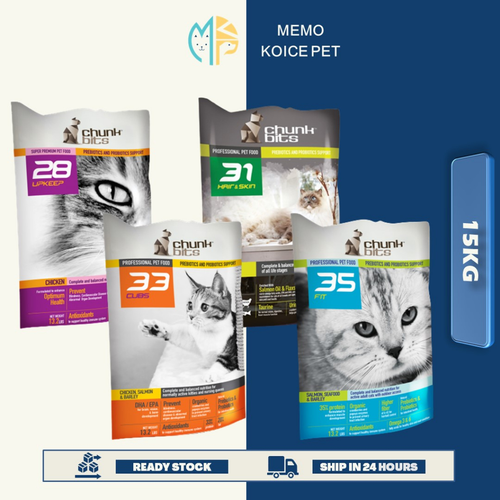 [FREE SHIPPING]Chunk Bits Cat Food 15KG - (28 Upkeep / 31 Hair & Skin ...