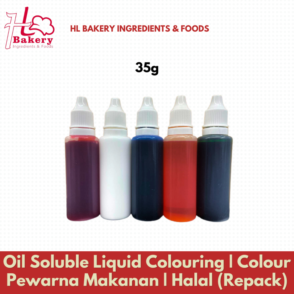 Oil Soluble Liquid Colouring | Colour Pewarna Makanan | Halal (Repack ...