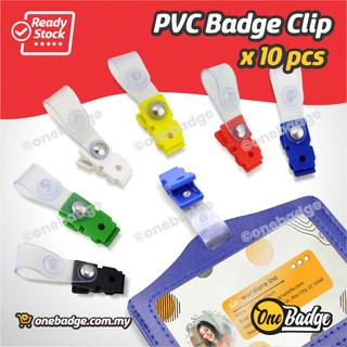 PVC Name Badge Clips (10pcs/pkt) | Name Badge Holder | PVC Strap Tag ...
