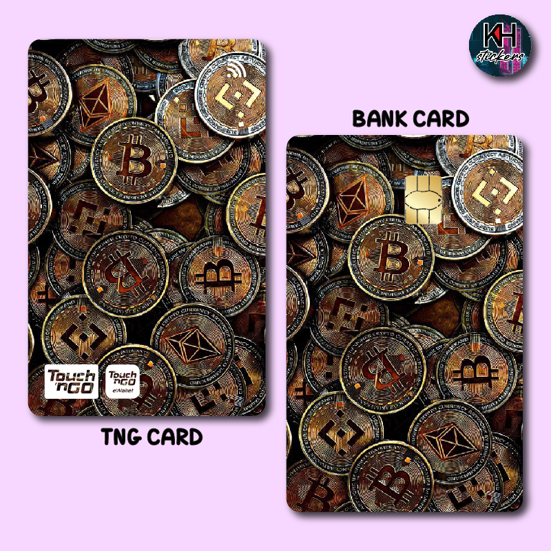 CRYPTO - TOUCH N GO CARD / ATM CARD STICKER COVER, TNG CARD, BANK CARD ...