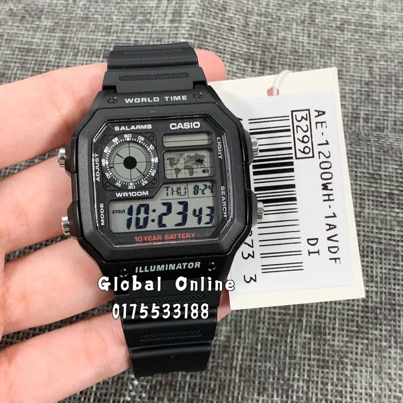 100%ORIGINAL CASIO DIGITAL AE-1200WH-1/AE-1200WH-1B/AE-1500WHB-1B/AE-1200WHB-3B/AE-1200WHD-1A/AE ...