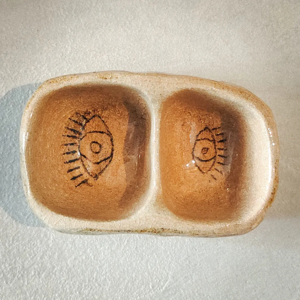 Handmade 2 in 1 Dipping Cup Stoneware Pottery | Shopee Malaysia