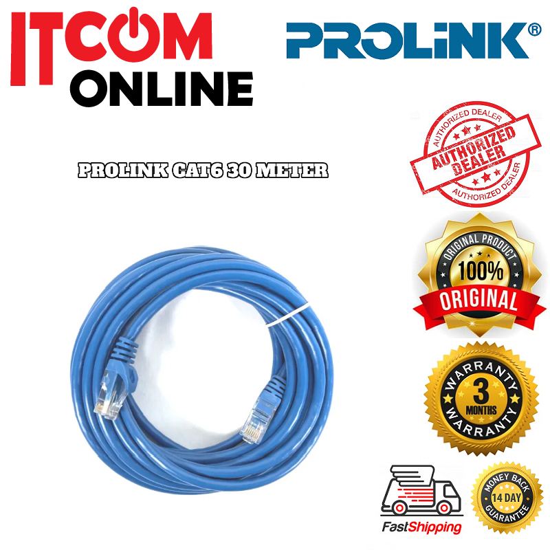 Prolink Cat6 Utp Network Cable 30m Blue Shopee Malaysia