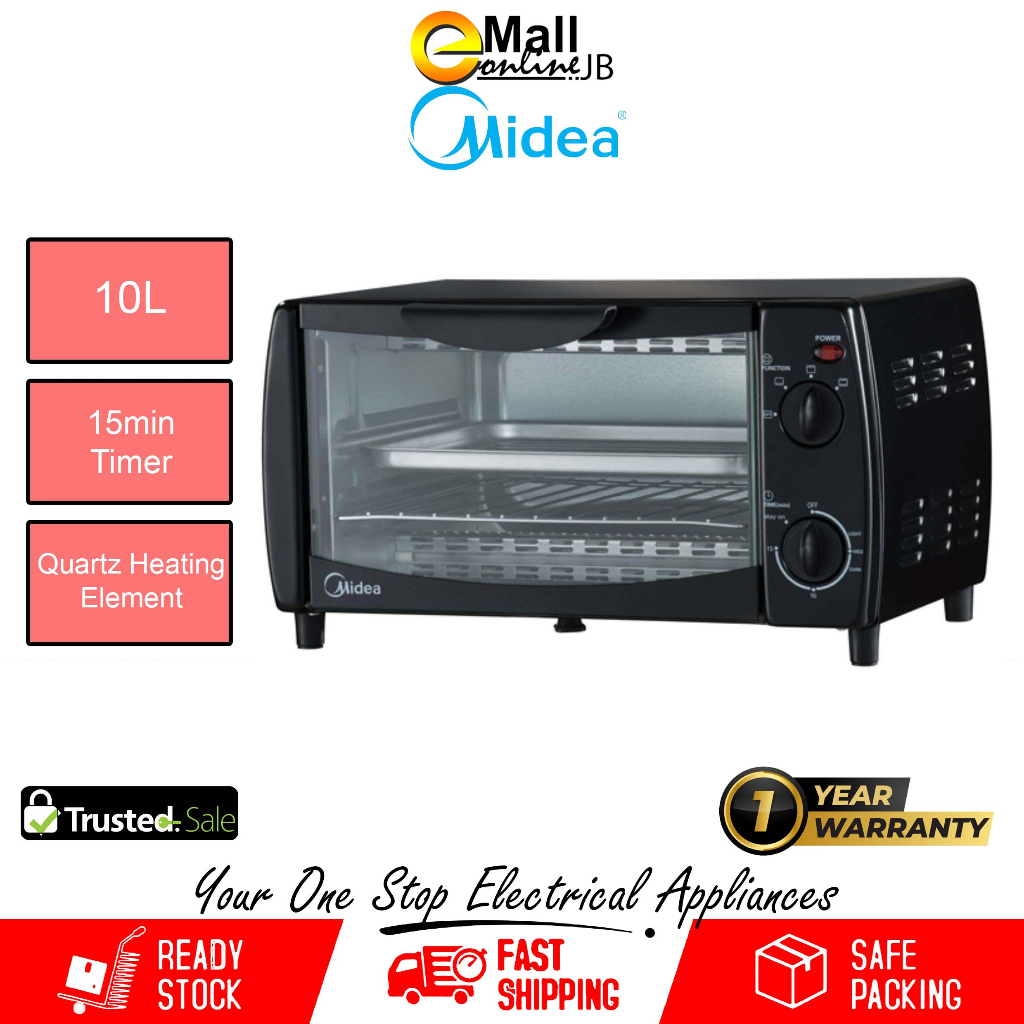 Midea MEO-10BDW-BK 10L Electric Oven Toaster | Ketuhar | Shopee Malaysia