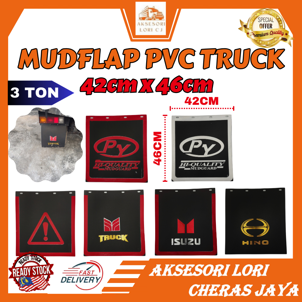 Aksesori Lori Cheras Jaya 3 Ton Mudflap Lori 42cm x 46cm PVC Mudflap ...