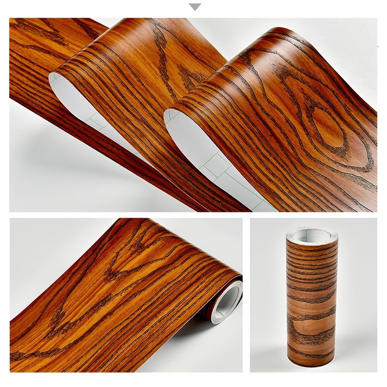 Wood Texture Border Sticker Wallpaper Self-Adhesive Waterproof Waist ...