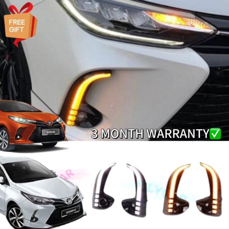 TOYOTA VIOS YARIS 2020-2021 NCP151 FACELIFT DAYLIGHT FOG LAMP DRL LIGHT ...