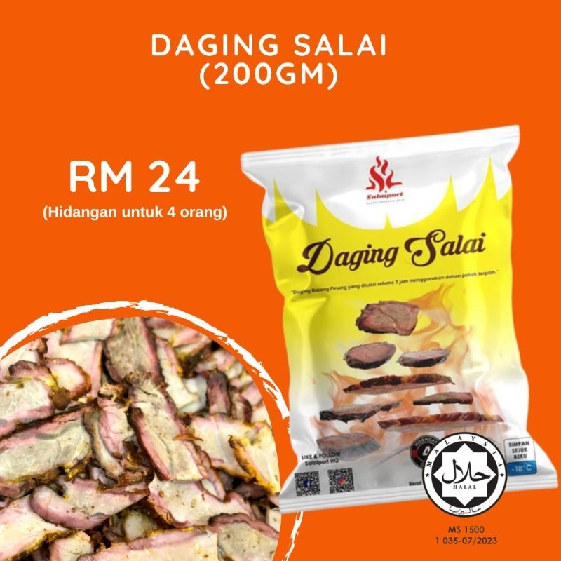 DIJAMIN HALAL JAKIM! SALAIPORT 200gm Daging Salai | Shopee Malaysia
