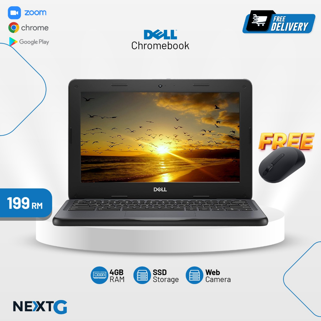 Dell Chromebook 3180 Renewed Business Laptop | Intel Celeron N3060 Dual ...