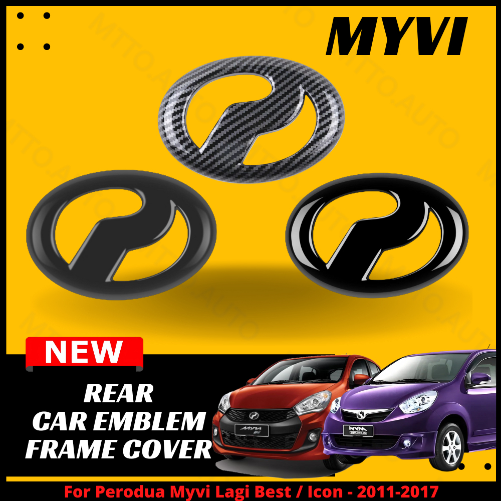 MTTO Perodua Myvi Lagi Best Icon 2011-2017 Exterior Car Rear Emblem ...