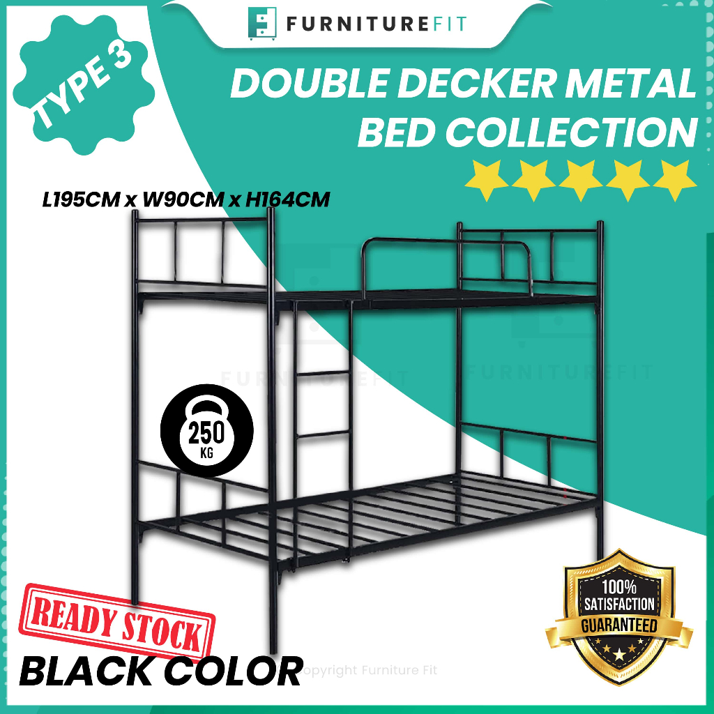 [COMBO] FurnitureFit DOUBLE DECKER METAL BED COLLECTION Katil Besi ...